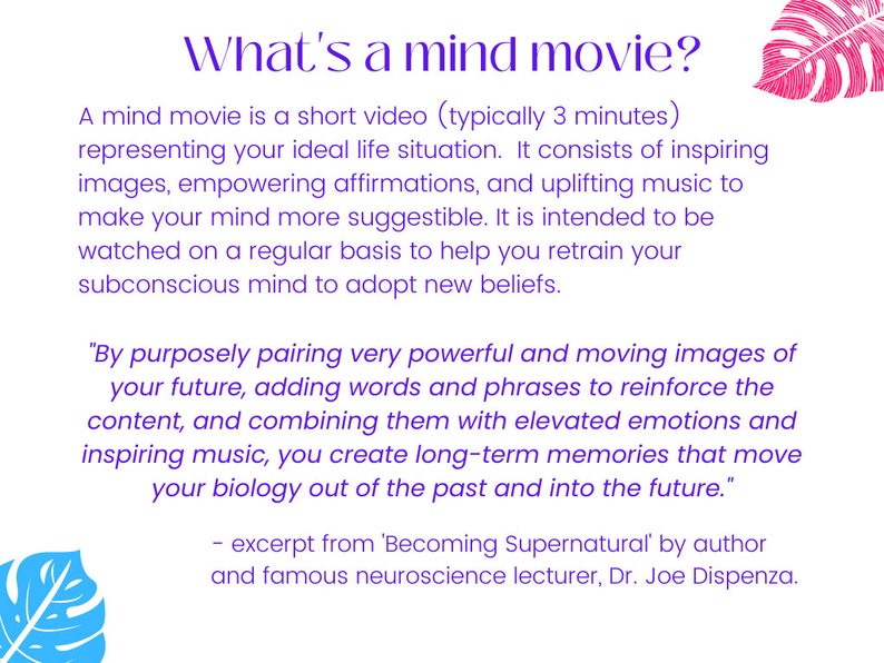 Mind Movie Canva TEMPLATE Visualization Tool Digital Vision Board How ...