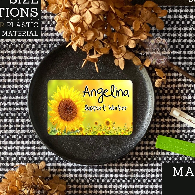 Flower Name Tags - Etsy