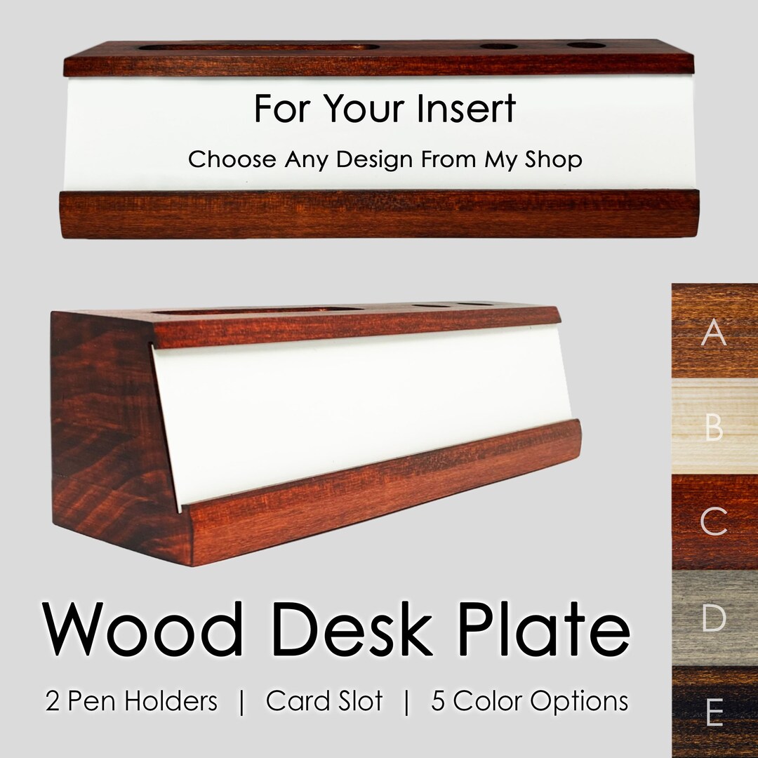 Personalized Desk Plate | Desk Sign | Custom Work Plate | Wood | Name ...