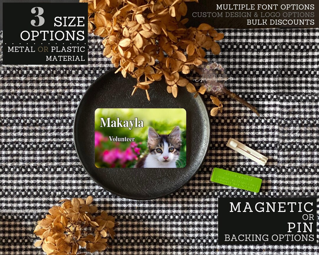 Cat Name Tag Kitten Name Tag Tabby Kitten Personalized Name Tag Name ...