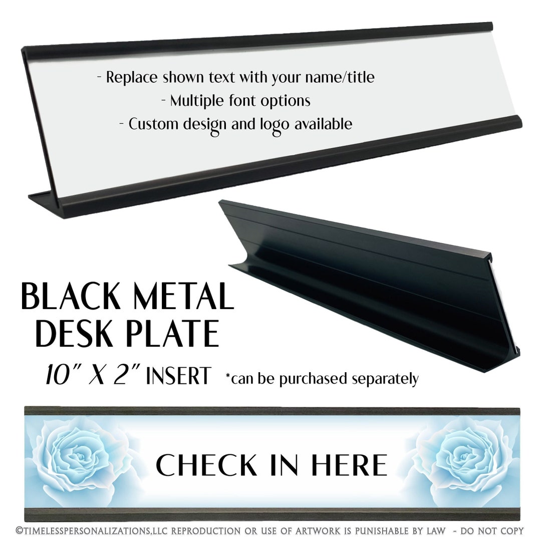 Personalized Desk Plate | Desk Sign | Custom Work Plate | Metal Name ...