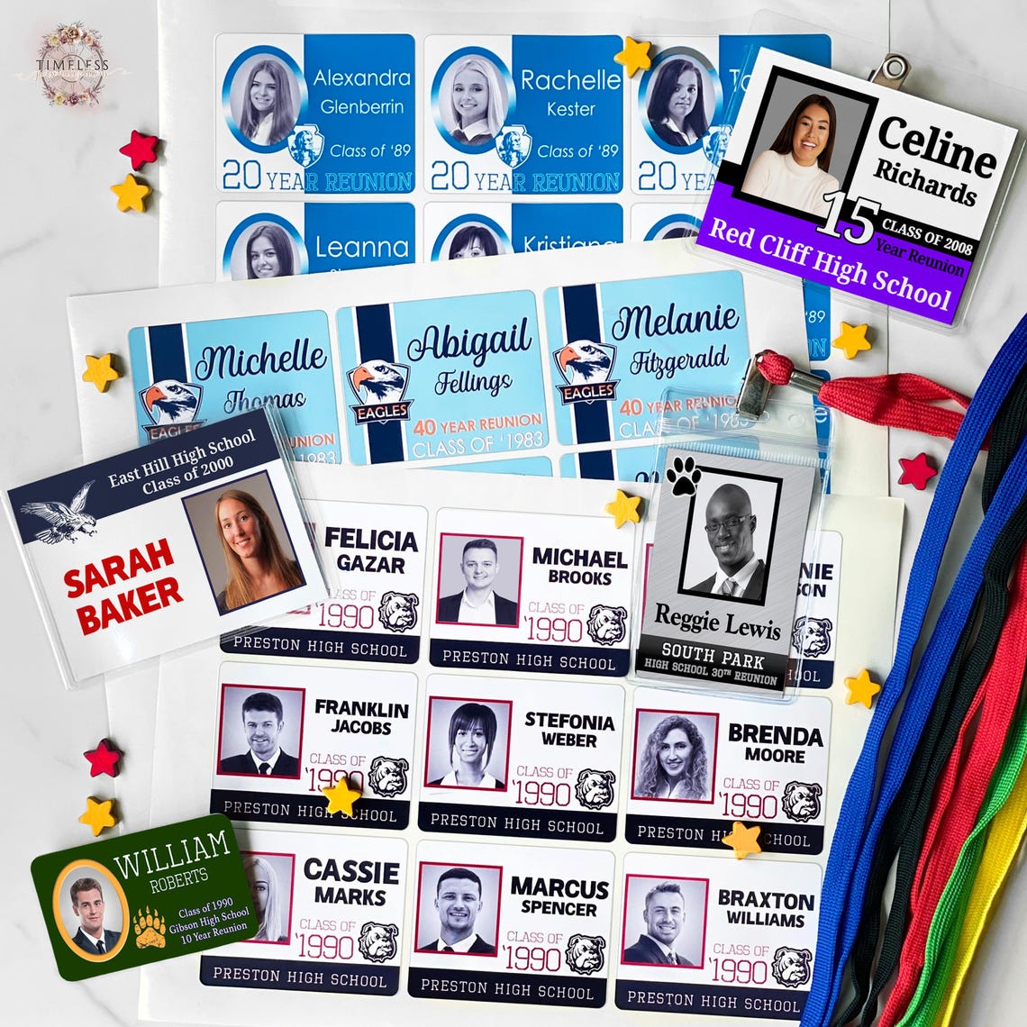 Class Reunion ID Name Tags, Custom High School Reunion Badge, Reunion ...