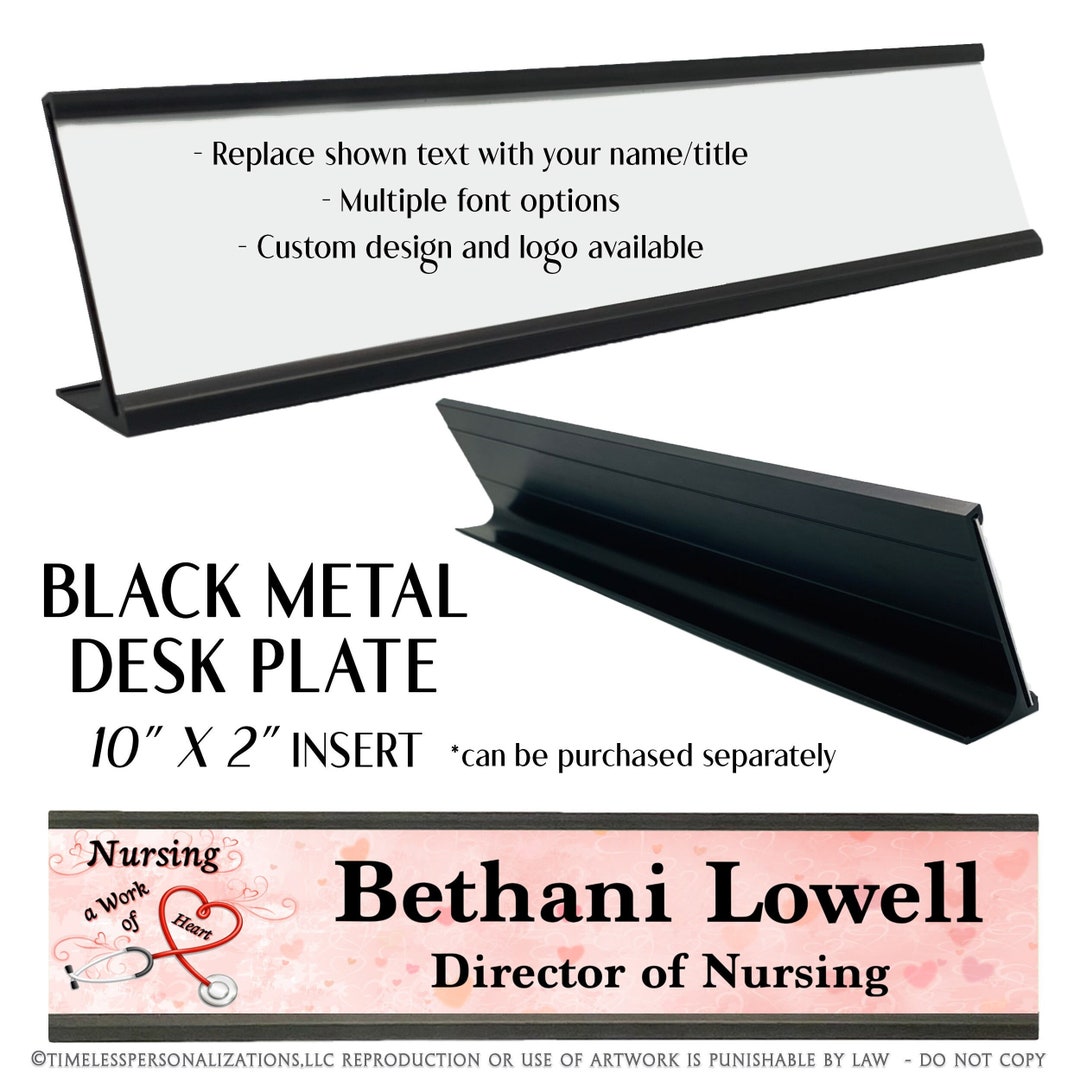 Personalized Desk Plate Desk Sign Custom Work Plate Metal Name Plate - Etsy