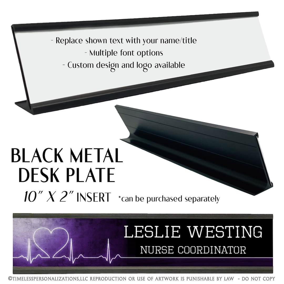 Personalized Desk Plate Desk Sign Custom Work Plate Metal Name Plate - Etsy