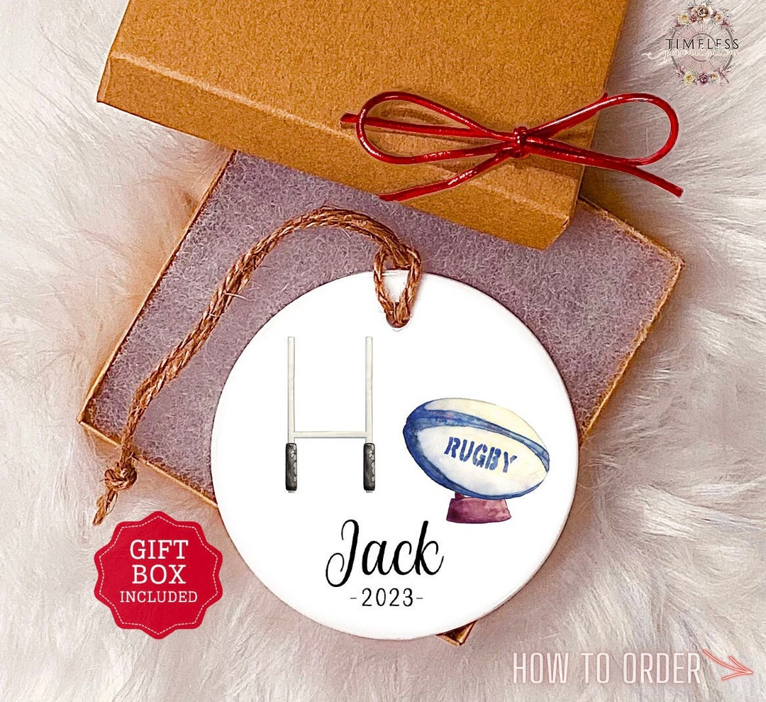 Rugby Ornament Porcelain Ornament Gift Custom Christmas - Etsy UK