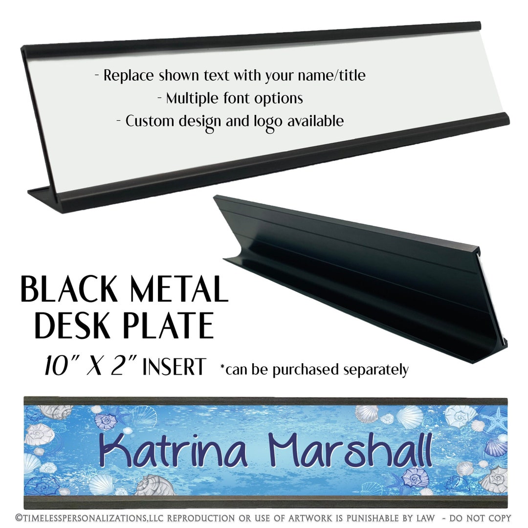Personalized Desk Plate Desk Sign Custom Work Plate Metal Name Plate - Etsy