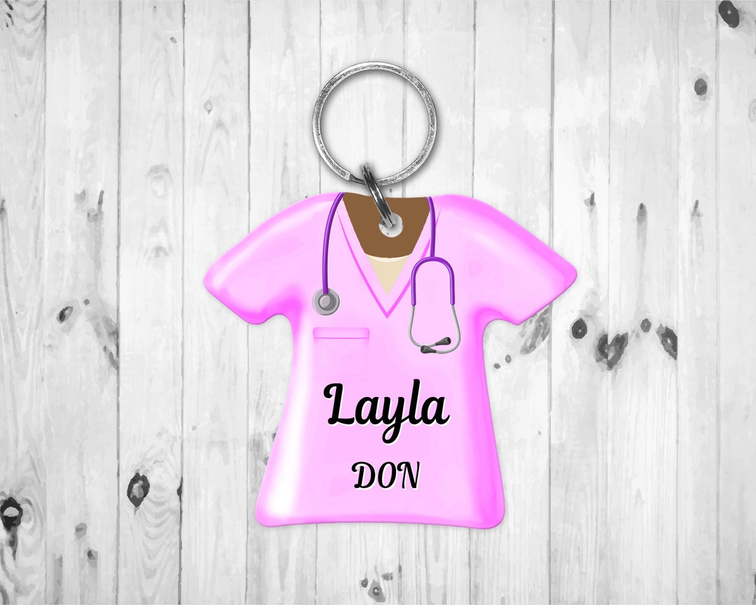 Personalized Scrub Top Keychain Medical Top Gift Keepsake Bag Tag - Etsy