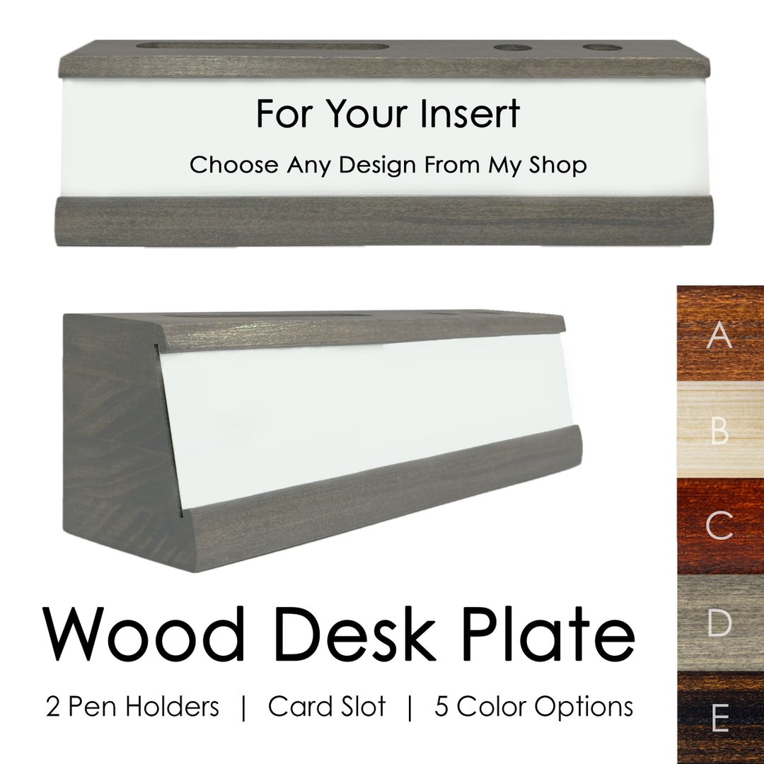 Personalized Desk Plate | Desk Sign | Custom Work Plate | Wood | Name ...