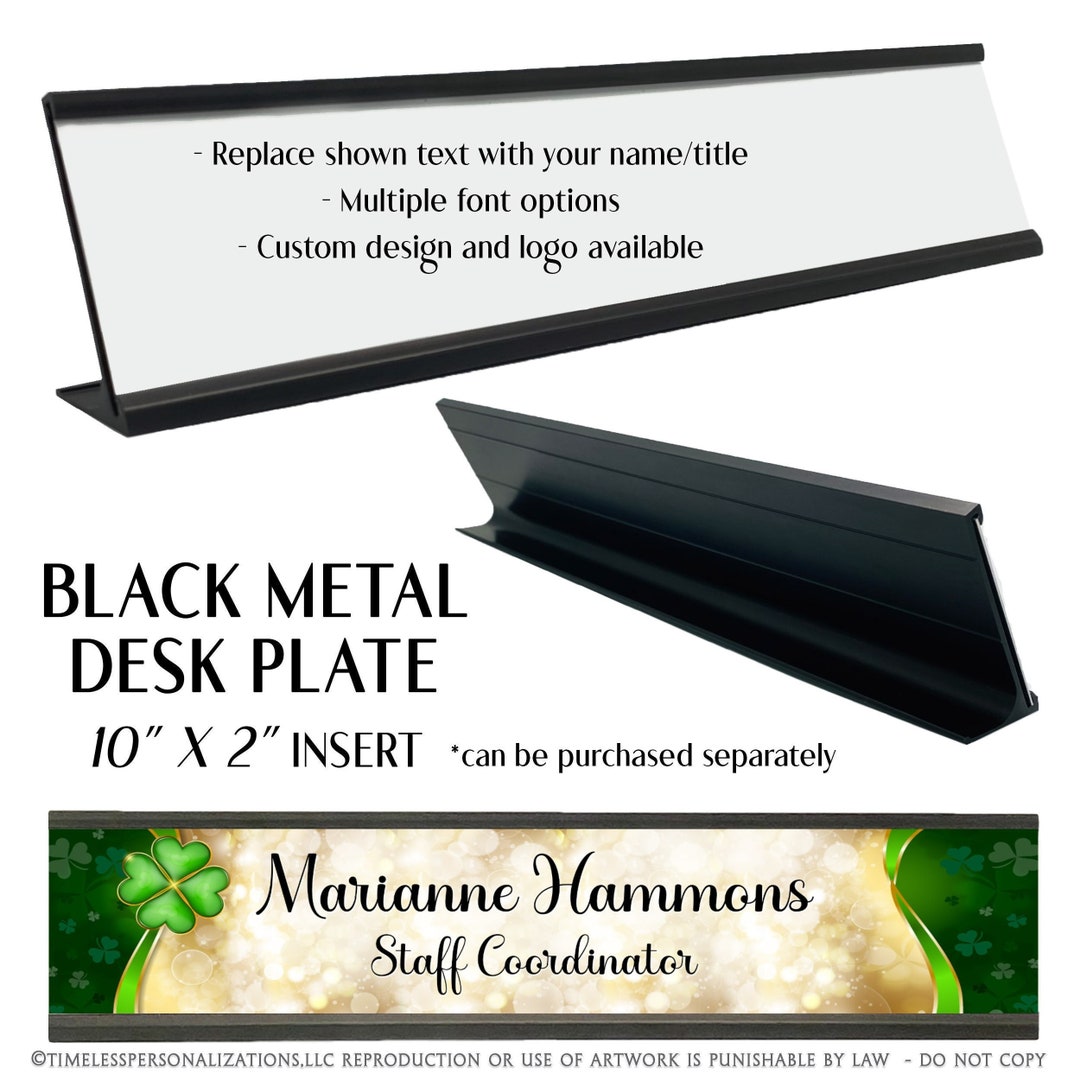 Personalized Desk Plate | Desk Sign | Custom Work Plate | Metal Name ...