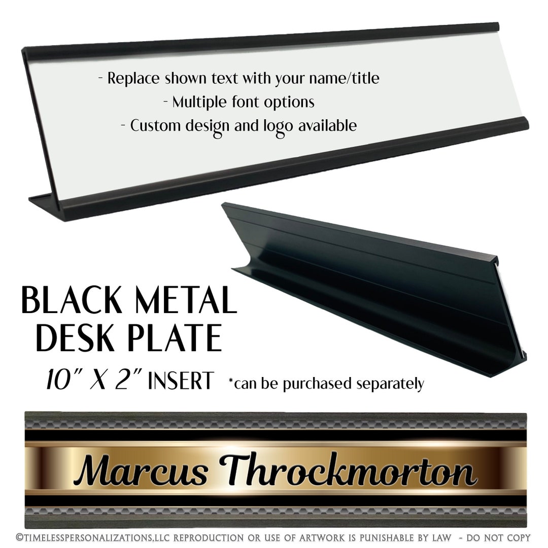 Personalized Desk Plate | Desk Sign | Custom Work Plate | Metal Name ...
