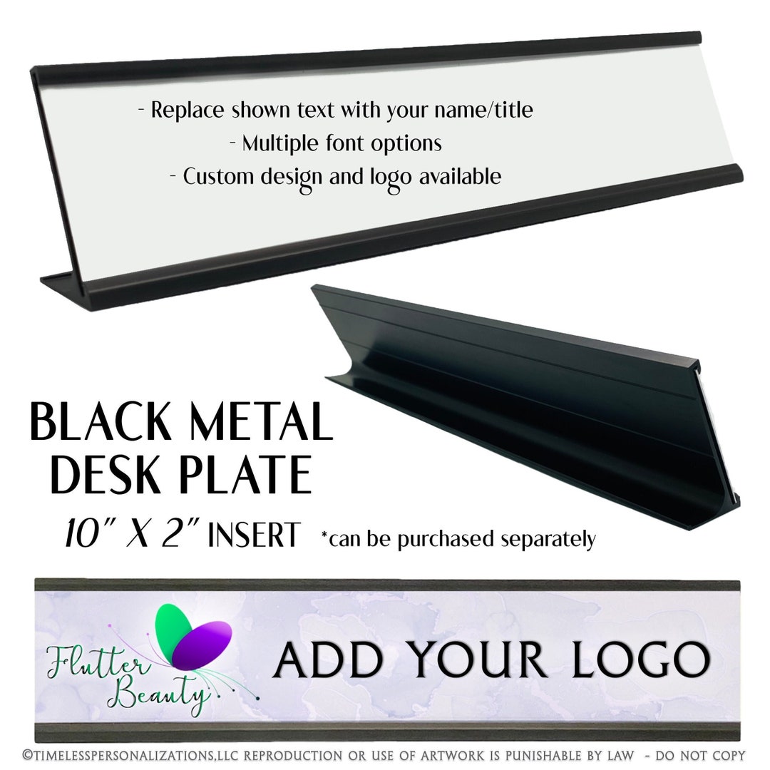 Personalized Desk Plate | Custom Logo Design | Desk Sign | Custom Work ...