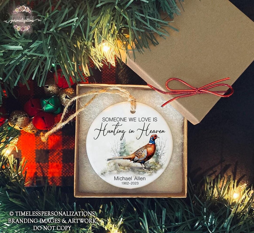 Pheasant Hunting Memorial Ornament | Pheasant Hunter Memorial Ornament ...