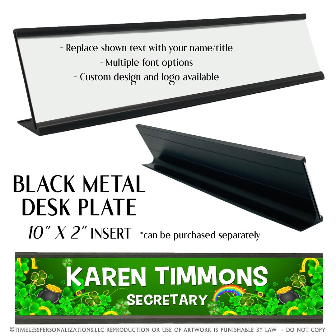 Personalized Desk Plate Desk Sign Custom Work Plate Metal Name Plate - Etsy