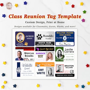 Class Reunion Template | Complete Ready to Print | Print at Home | ID ...