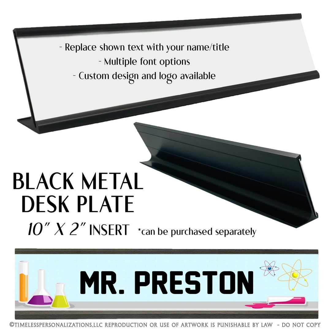 Personalized Desk Plate | Desk Sign | Custom Work Plate | Metal Name ...