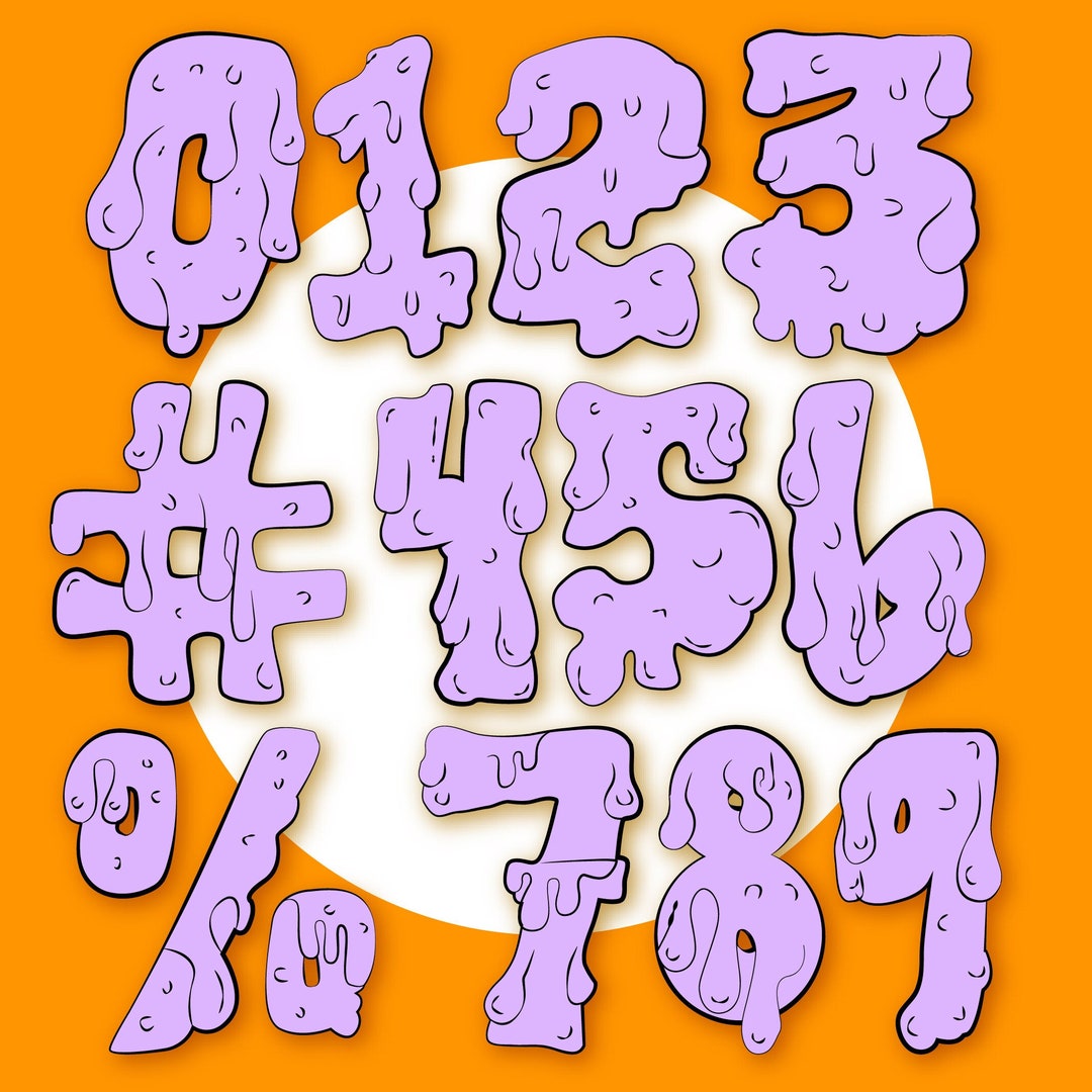 Melt & Drip Hand Lettered Font, Handwriting Font, Cartoon Font, Fun ...