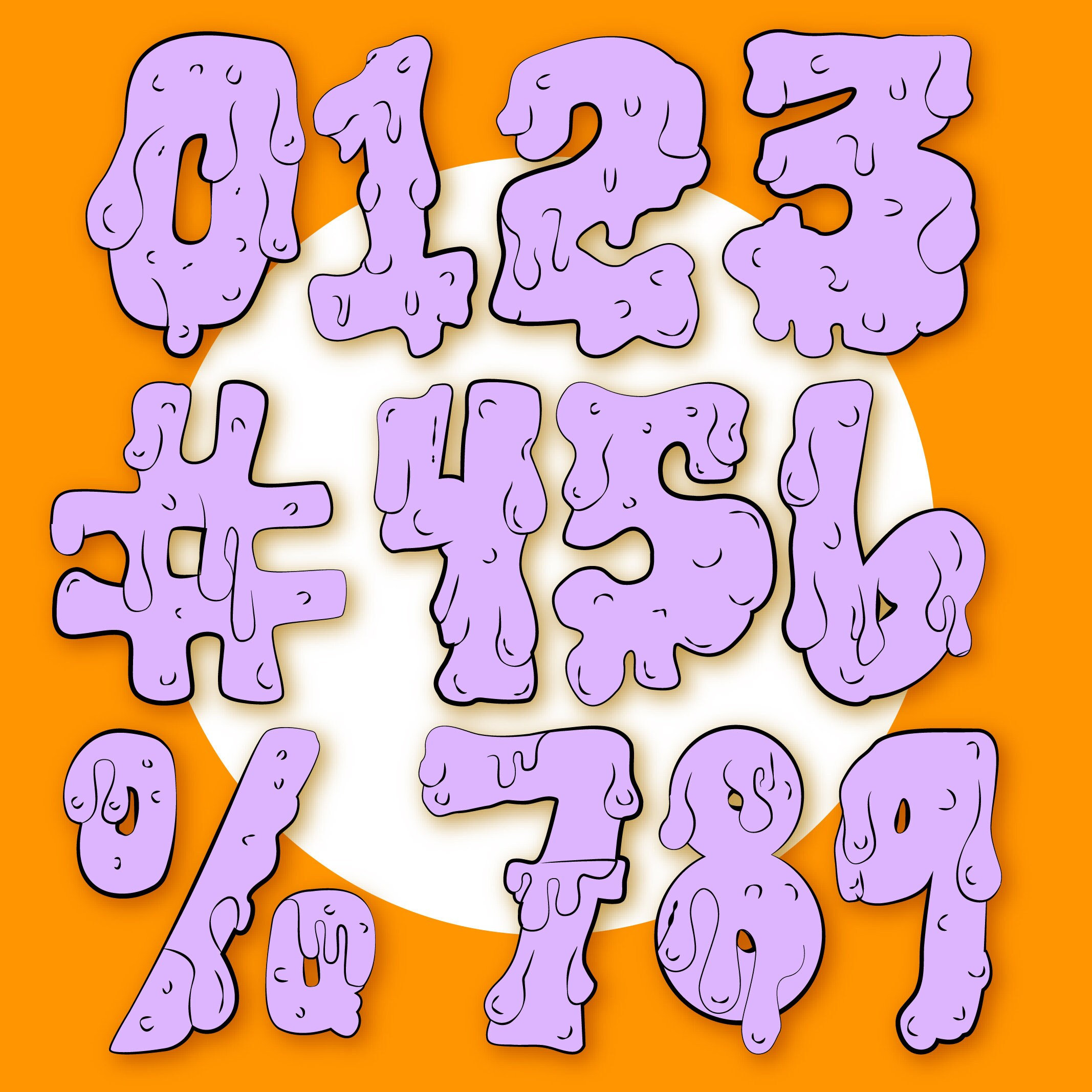 Melt & Drip Hand Lettered Font, Handwriting Font, Cartoon Font, Fun ...