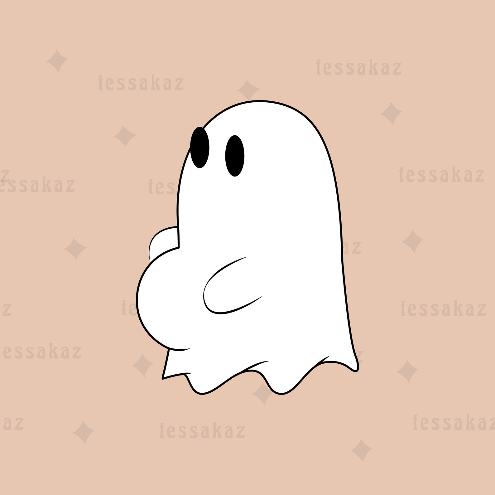 Cute Pregnant Ghost Graphic (1) SVG, (2) JPG, (2) PNG Files, Simple ...