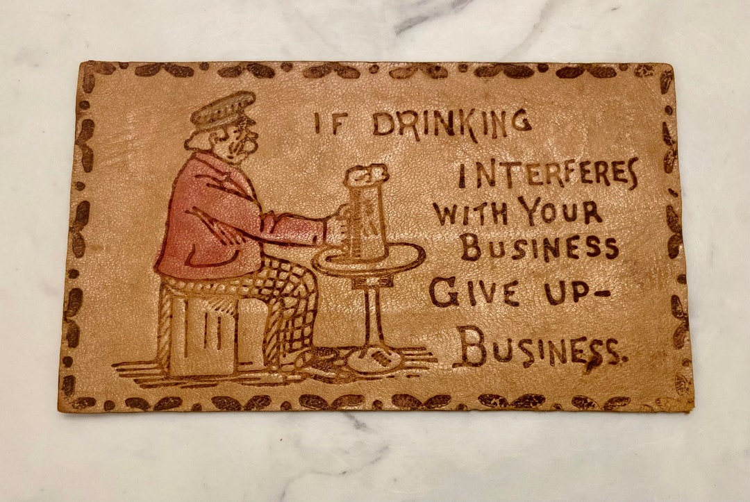 Antique Leather Postcard - Etsy