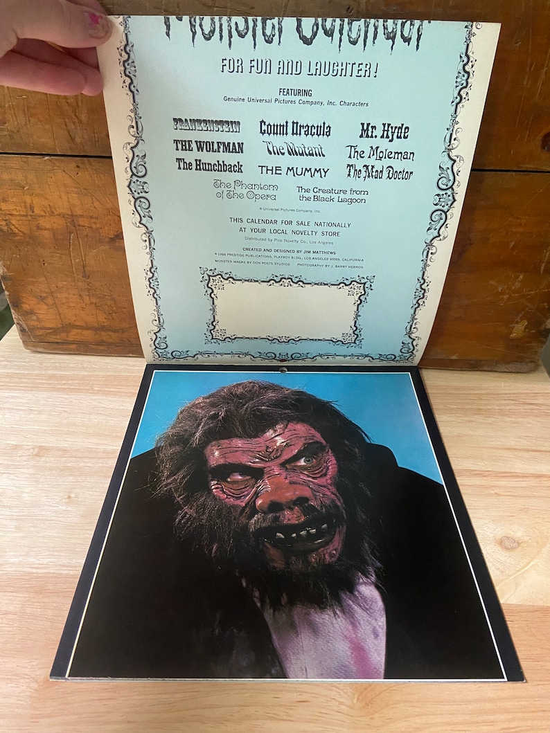 1966 Original Monsters Calendar - Etsy