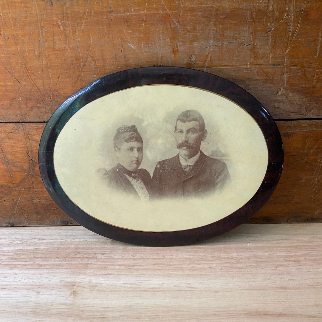 Antique Celluloid Photo Button - Etsy