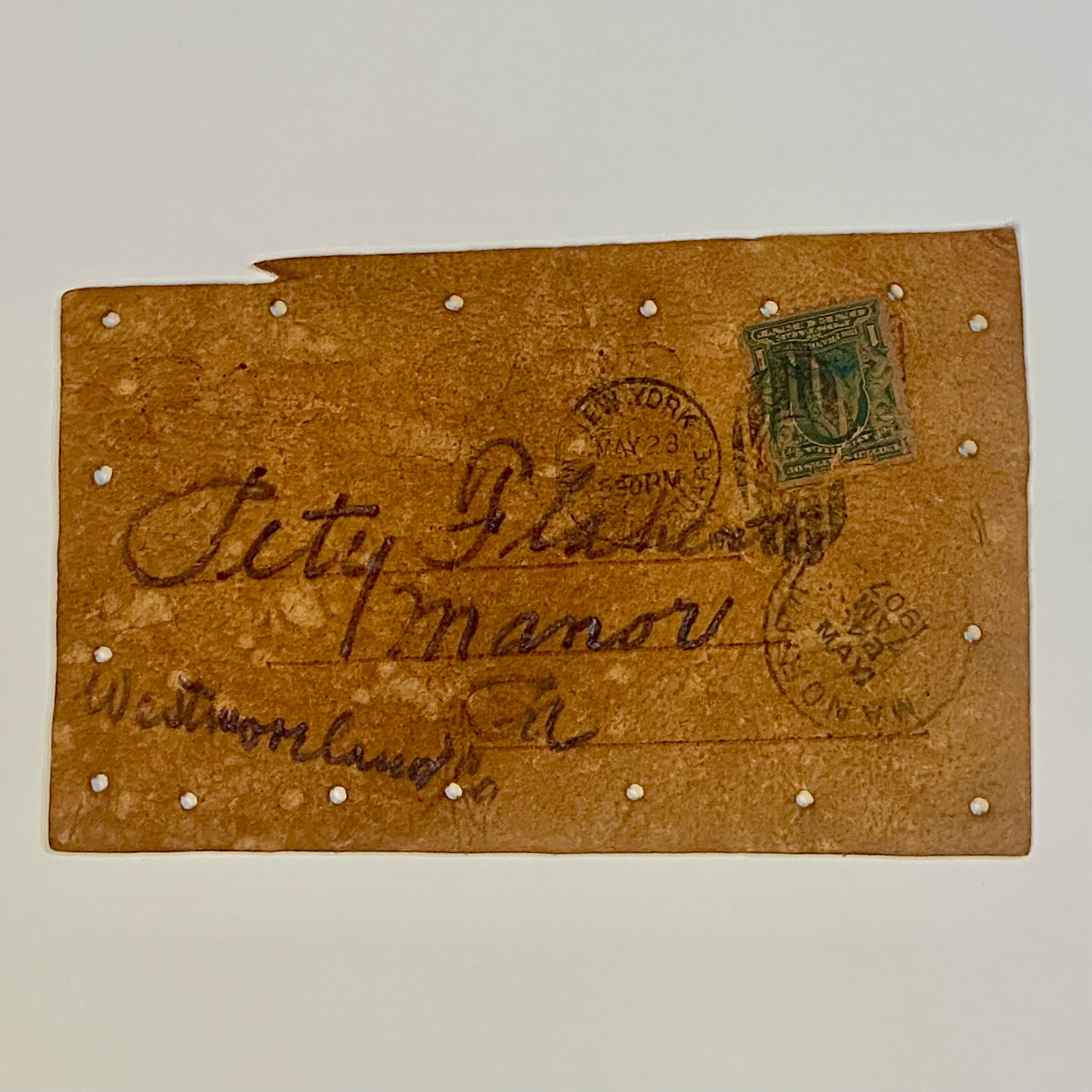 Antique Leather Postcard 1906 - Etsy