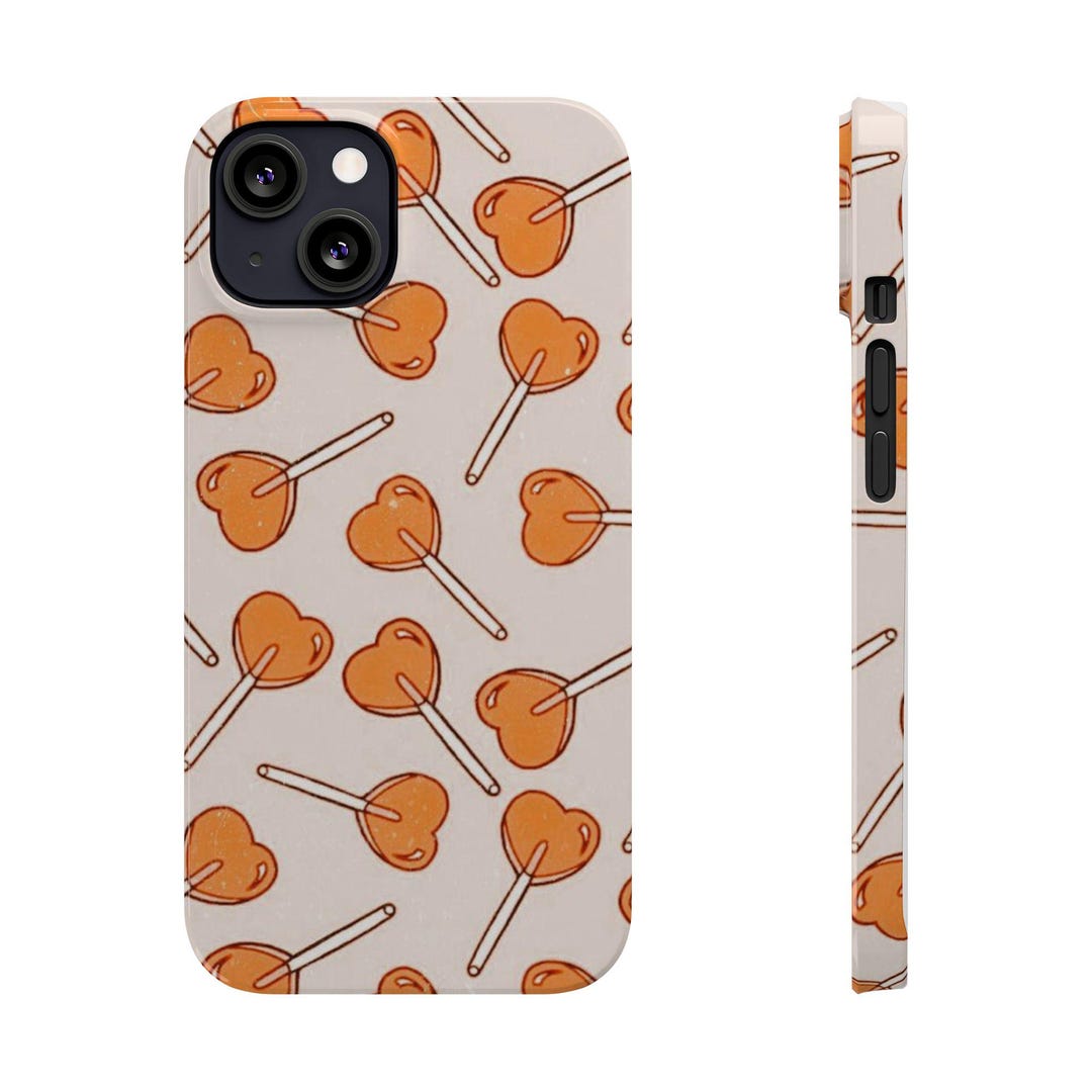 The Ava Case|aesthetic Orange Heart Lollipop Phone Case|blush and Beam ...