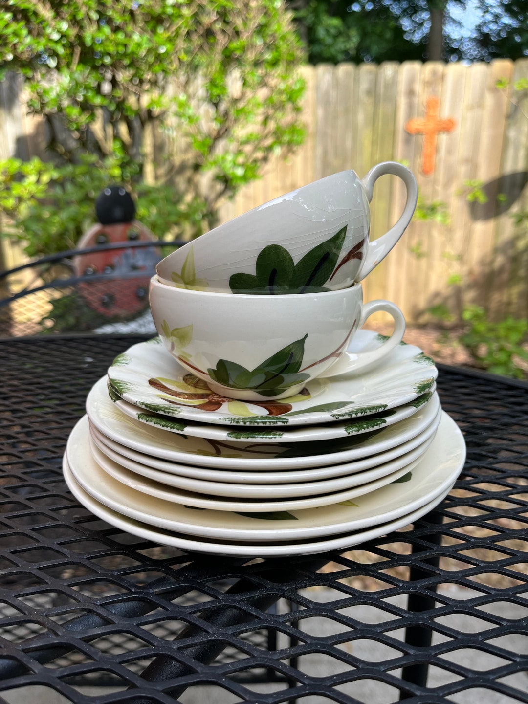 Blue Ridge Southern Pottery Lot of 10 Pieces (cups, Saucers, Plates) - Etsy