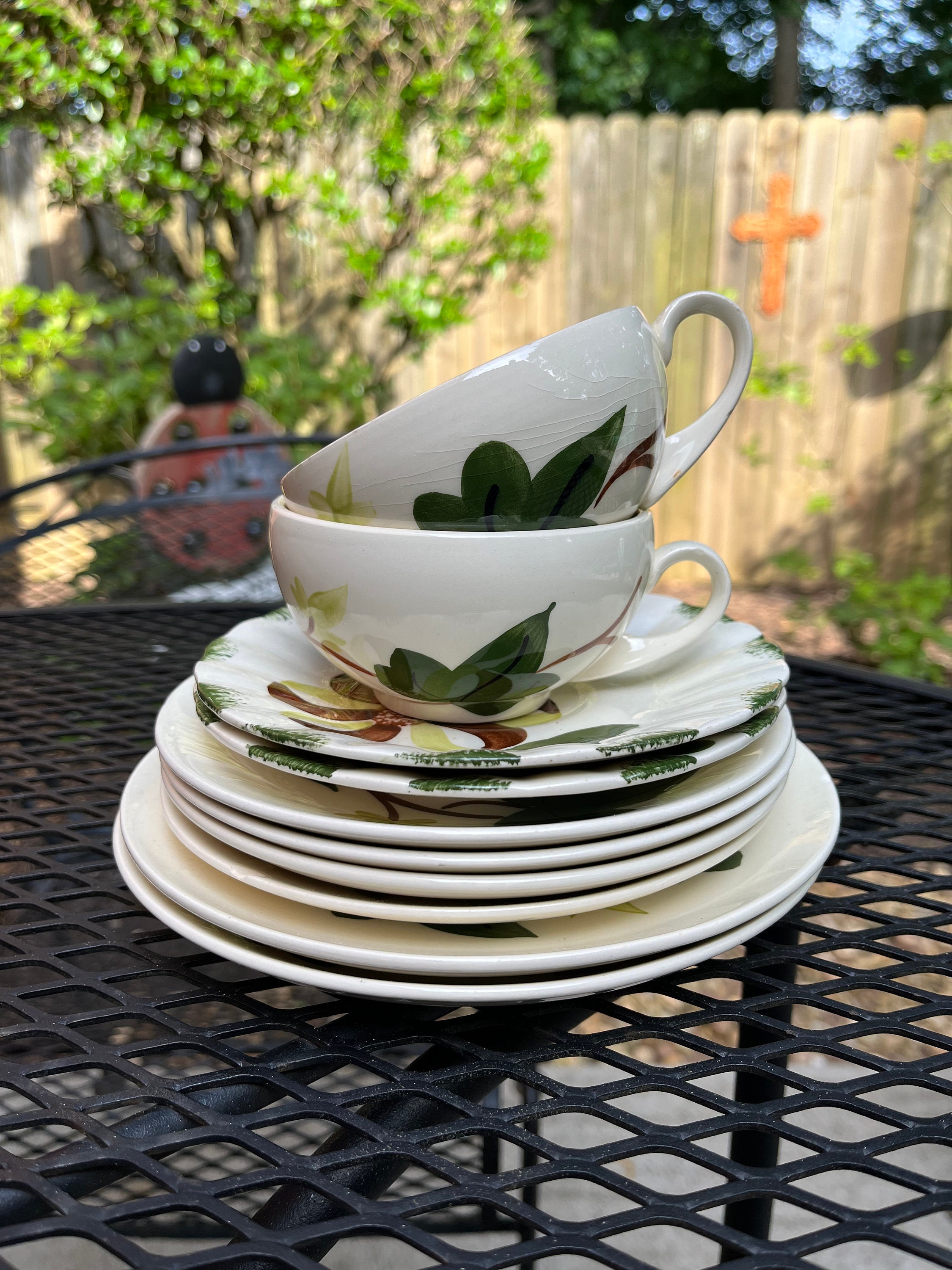 Blue Ridge Southern Pottery Lot of 10 Pieces (cups, Saucers, Plates) - Etsy