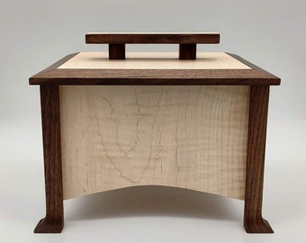 Handcrafted Keepsake/memory/jewelry/heirloom Box-walnut and Curly Maple ...