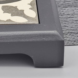 Handcrafted Black, Cream, & Bronze Matte Ceramic Trivet Free Shipping ...