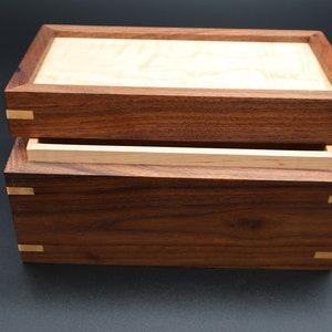 Handcrafted Keepsake/memory/jewelry/heirloom Box-walnut and Curly Maple ...