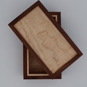 Handcrafted Keepsake/memory/jewelry/heirloom Box-walnut and Curly Maple ...
