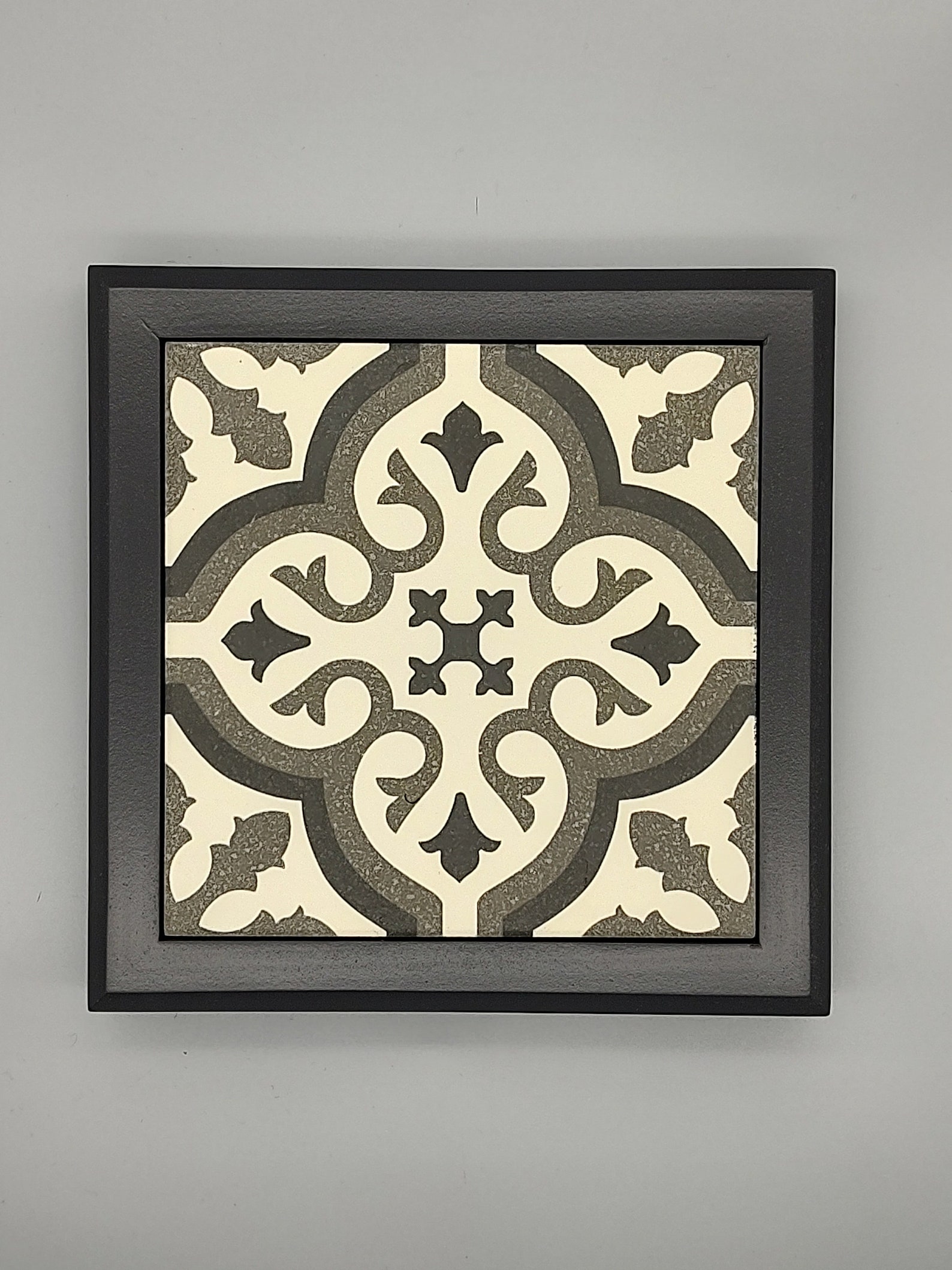 Handcrafted Black, Cream, & Bronze Matte Ceramic Trivet Free Shipping ...