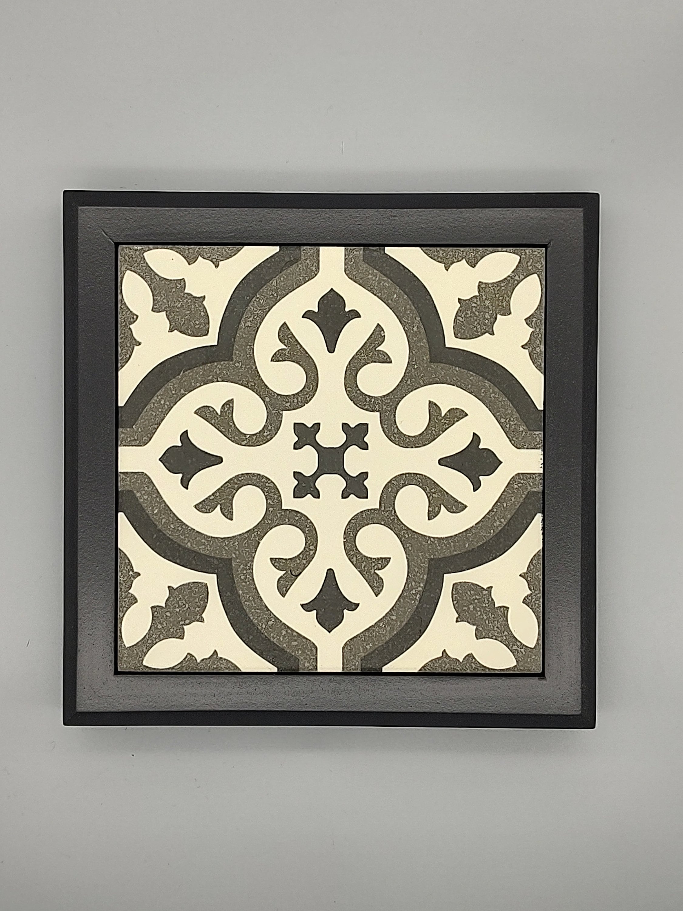 Handcrafted Black, Cream, & Bronze Matte Ceramic Trivet Free Shipping ...