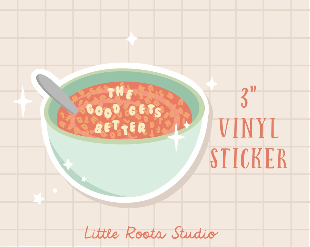 Alphabet Soup Sticker / Cute Food Sticker / Quote Sticker / Stationery ...