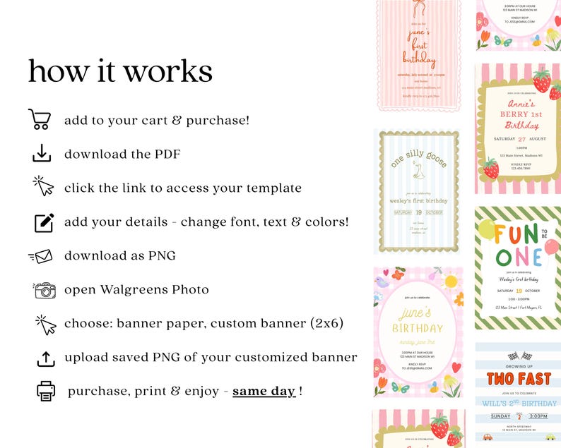 Summer Bucket List Banner, Editable Canva Template, Family Activities ...