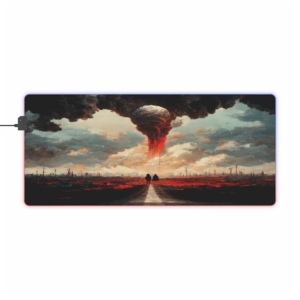 Artificial Intelligence Designed Art LED Gaming Mouse Pad, "End of the ...