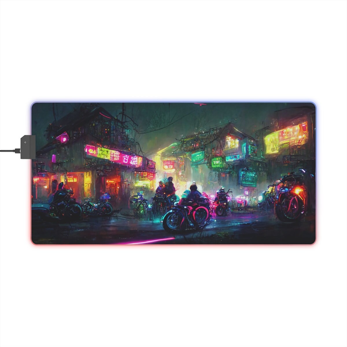 Artificial Intelligence Created Art LED Gaming Mouse Pad, Cyberpunk ...