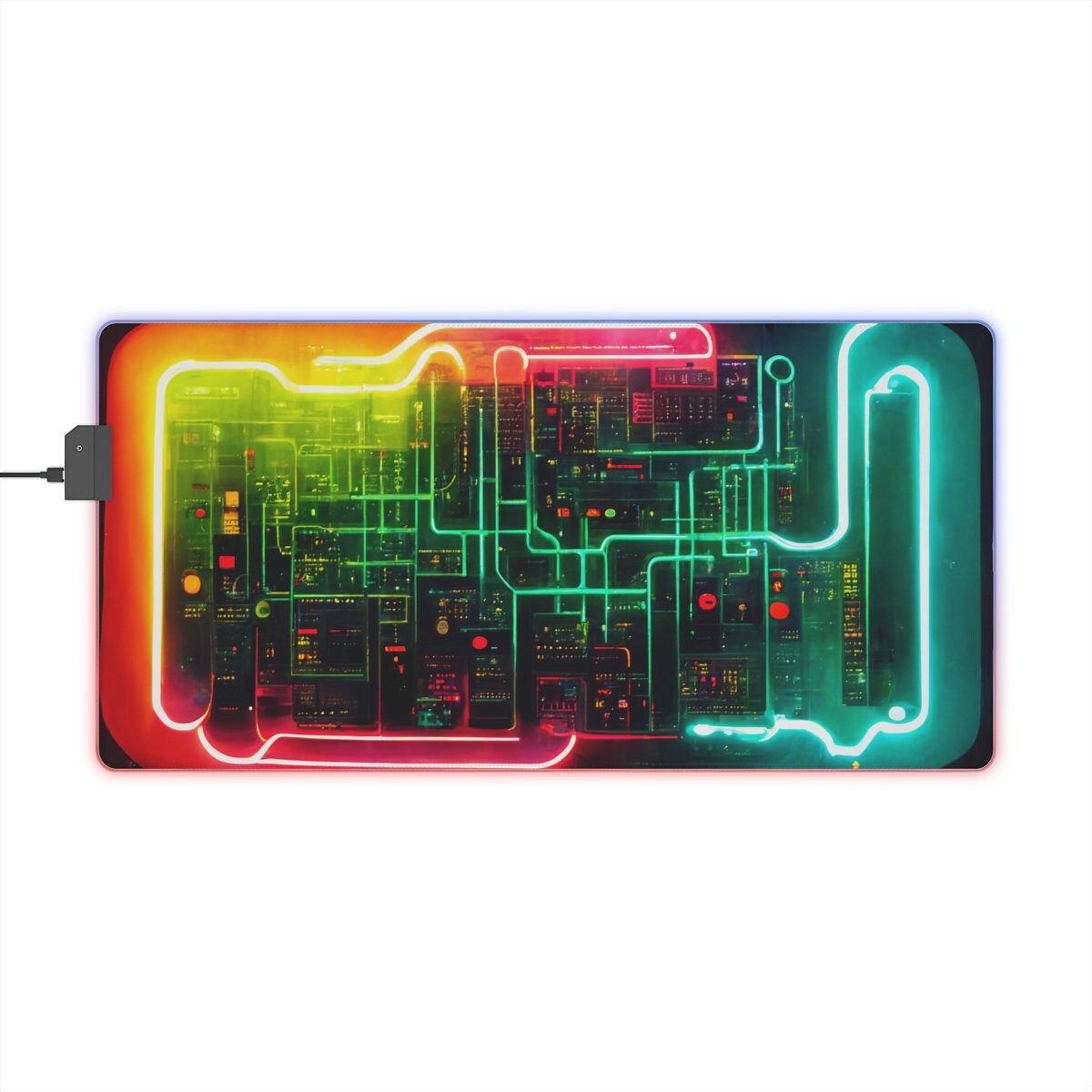 Artificial Intelligence Designed LED Gaming Mouse Pad, Neon Circuit ...