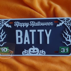 Halloween License Plate, Vanity License Plate, Halloween Decor ...