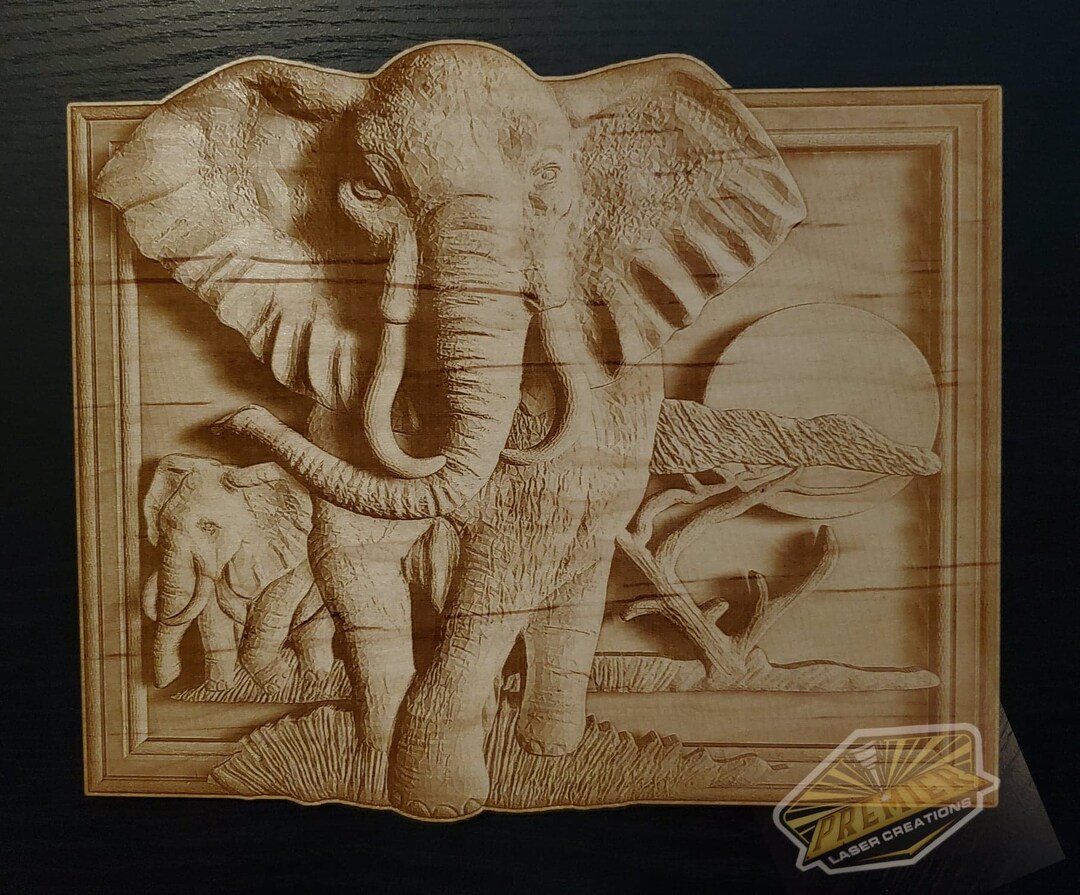 Elephants Wall Art, Elephants Decor, Mancave Sign, Elephants Laser Cut ...