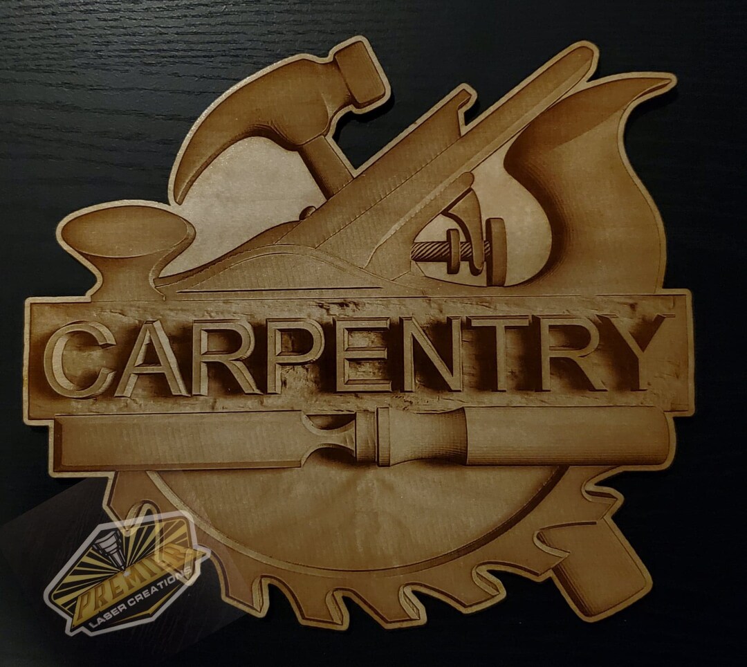 Carpentry Sign, Mancave Sign, Carpenter Sign, Laser Engraved Sign, Wall ...