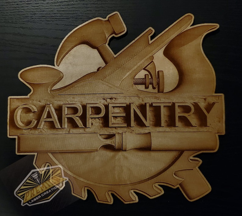 Carpentry Sign, Mancave Sign, Carpenter Sign, Laser Engraved Sign, Wall ...