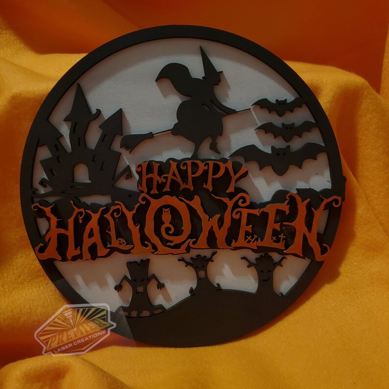 Halloween Door Sign, Halloween Decor, Halloween Door Hanger, Laser ...