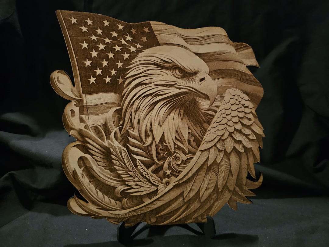 American Eagle, American Flag, Patriotic Decor, Patriotic Art ...