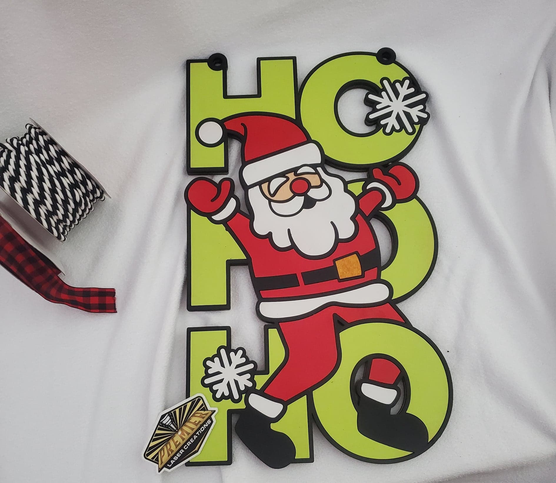 Ho Ho Ho Sign, Christmas Décor, Christmas Art, Christmas Door Hanger ...