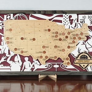 NBA Arena Map, NBA Stadium Tracker, NBA Arena Tracker, Nba Art ...