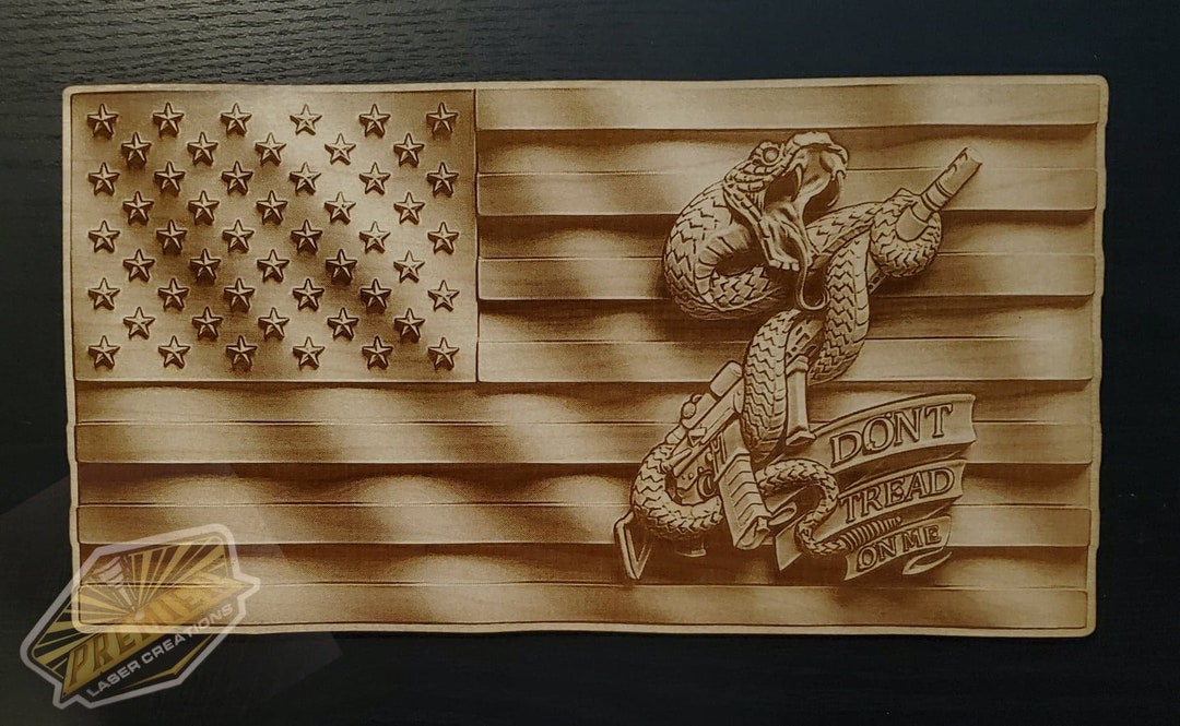 Don't Tread on Me Snake, 2nd Amendment Sign, Patriotic Décor, Laser ...