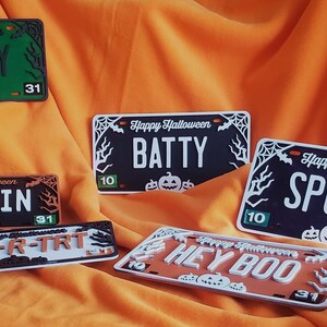 Halloween License Plate, Vanity License Plate, Halloween Decor ...